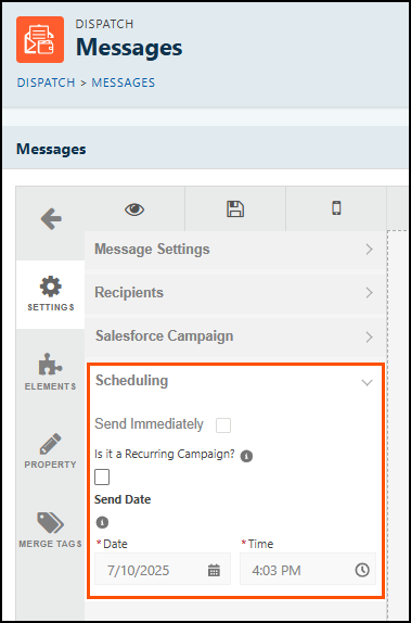 Click & Pay (Salesforce): Dispatch - Email - Mass Email – Click & Pledge