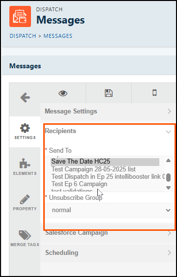 Click & Pay (Salesforce): Dispatch - Email - Mass Email – Click & Pledge